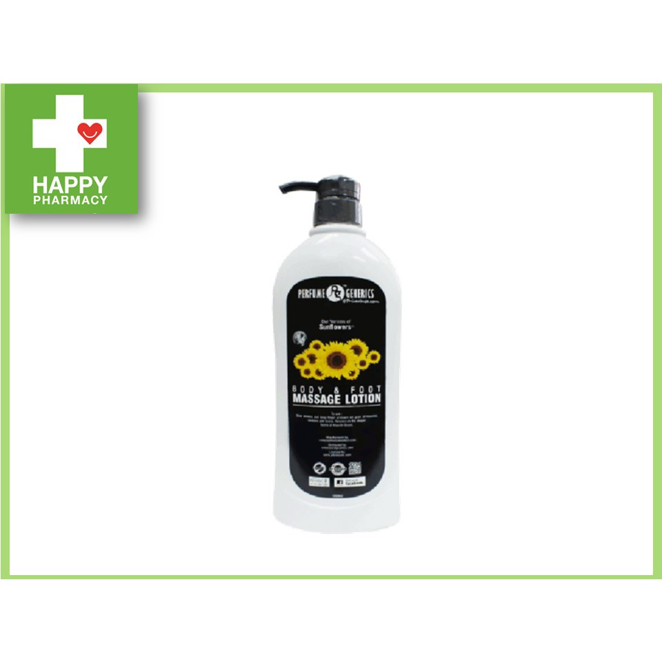 PERFUME GENERICS Sunflower Body & Foot Massage Lotion 1000ml | Shopee Malaysia