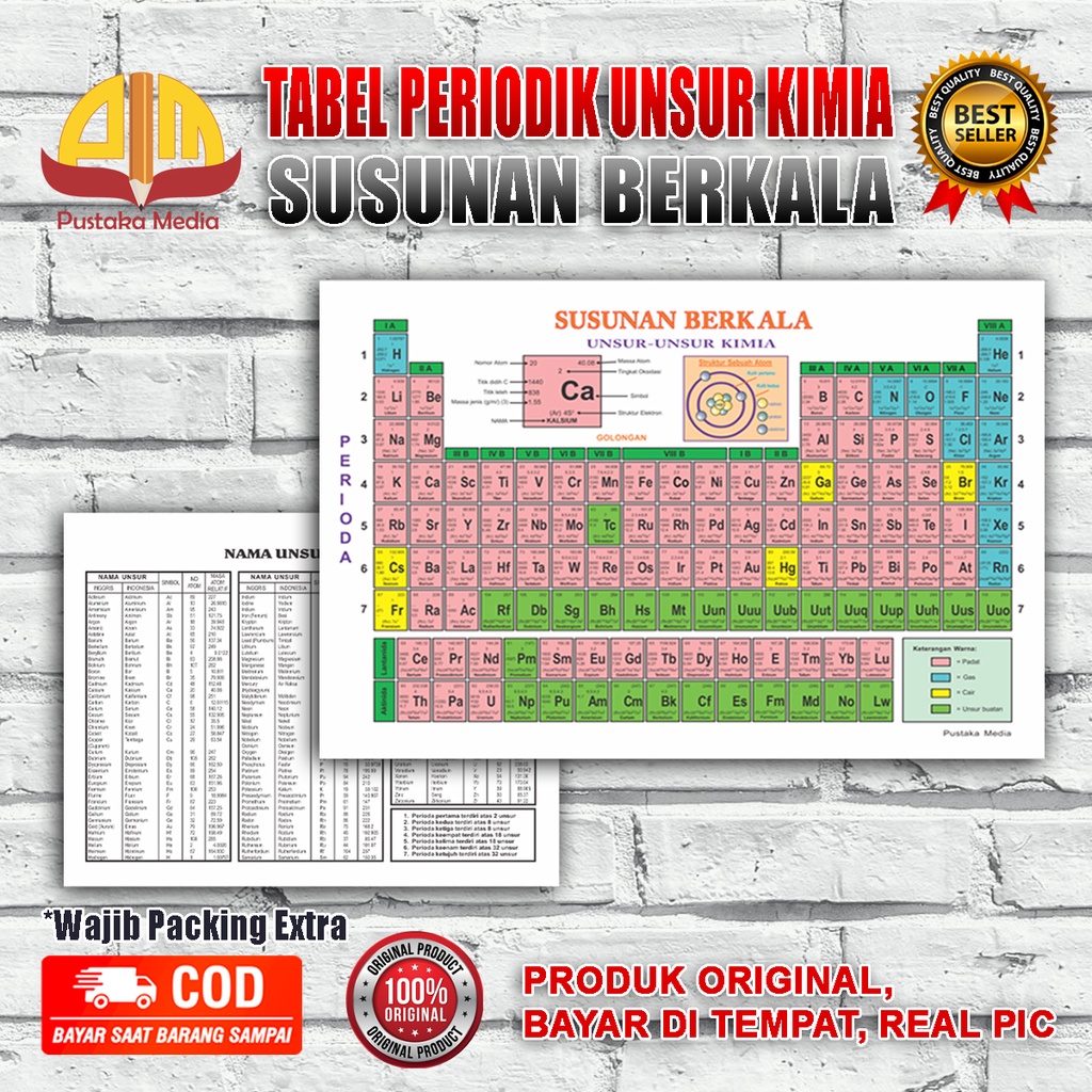 Periodic Table Of Chemical Elements Regular Arrangement | Shopee Malaysia