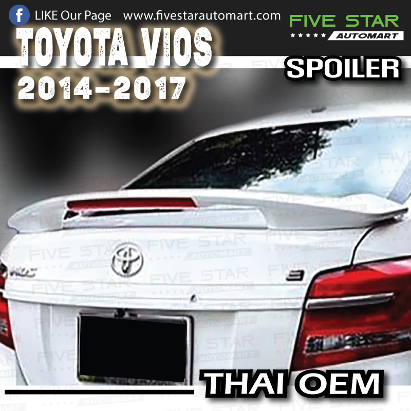 Toyota Vios 2014 Thai OEM Spoiler With LED Brake Light | Shopee Malaysia