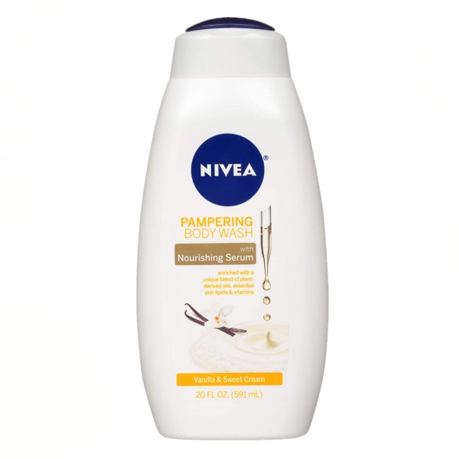 Nivea, Pampering Body Wash, Vanilla and Sweet Cream, 20 fl oz (591 ml ...