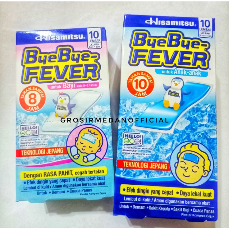 BYE BYE FEVER FOR CHILDREN AND BABIES - COMPRESS PLASTER FOR FEVER AND ...