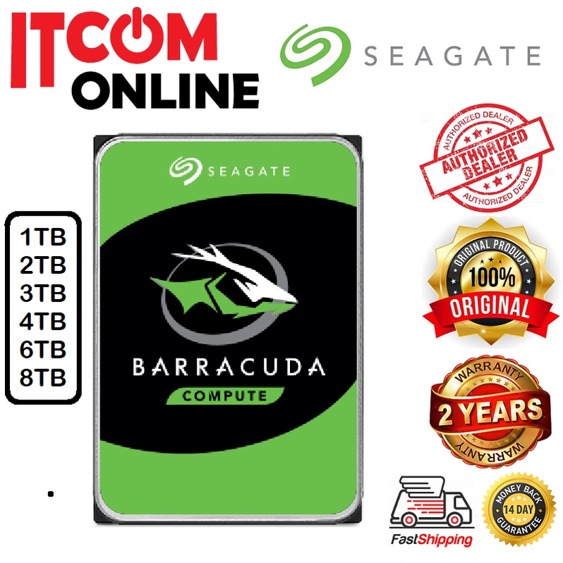 SEAGATE BARRACUDA 1TB 2TB 4TB 64MB 256MB 5400RPM 7200RPM SATA III DESKTOP HDD (ST1000DM010 ...