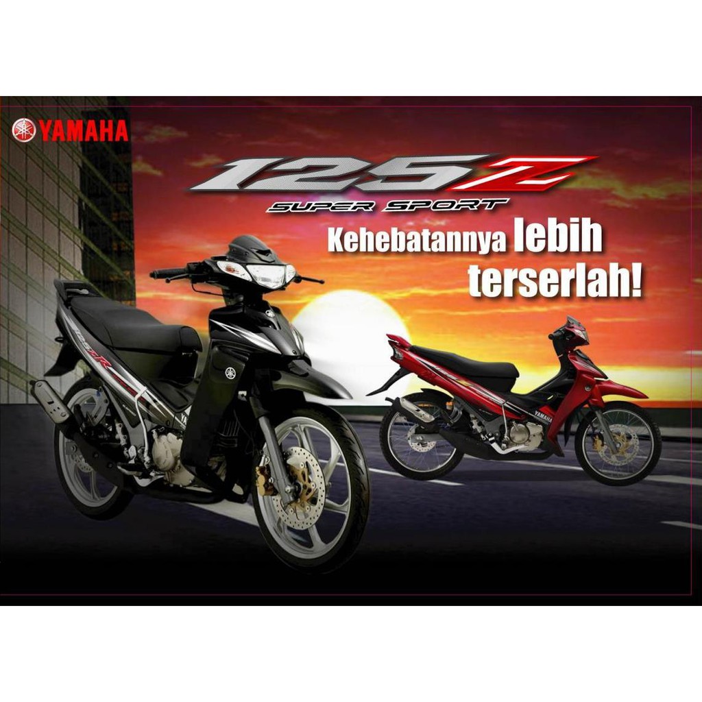 Yamaha 125Z (10) (11) "125Z" "125ZR" Skala Body Sticker Stripe Strike ...