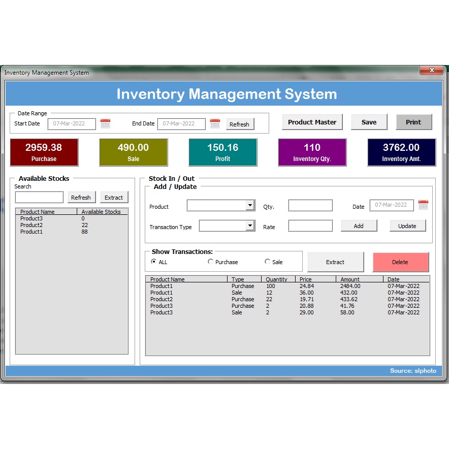 Auto Calculation Inventory Management System Full Edition Excel / NOT ...