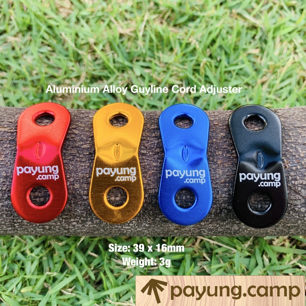 PAYUNG.CAMP Aluminium Guy line Cord Adjuster Rope Tensioner Adjuster ...