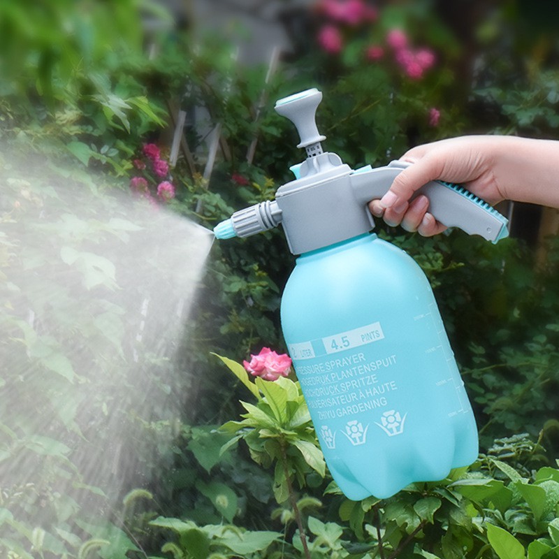BLUE 2 LITER MULTI-PURPOSE PRESSURE HAND PUMP SPRAYER GARDENING TOOL ...