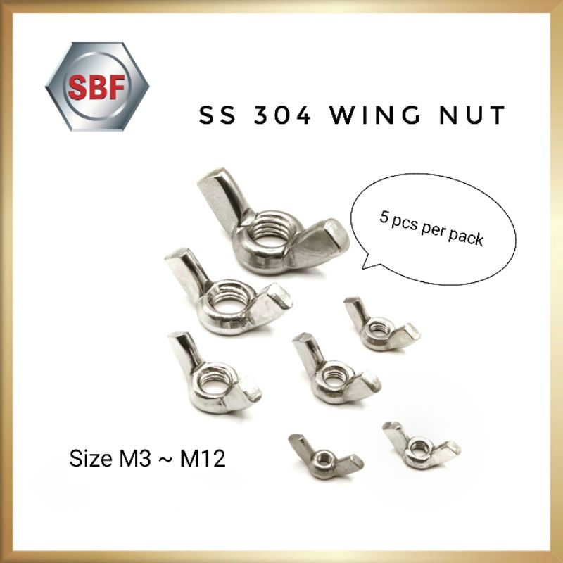 SS 304 WING NUT M3 ~ M12 | Shopee Malaysia