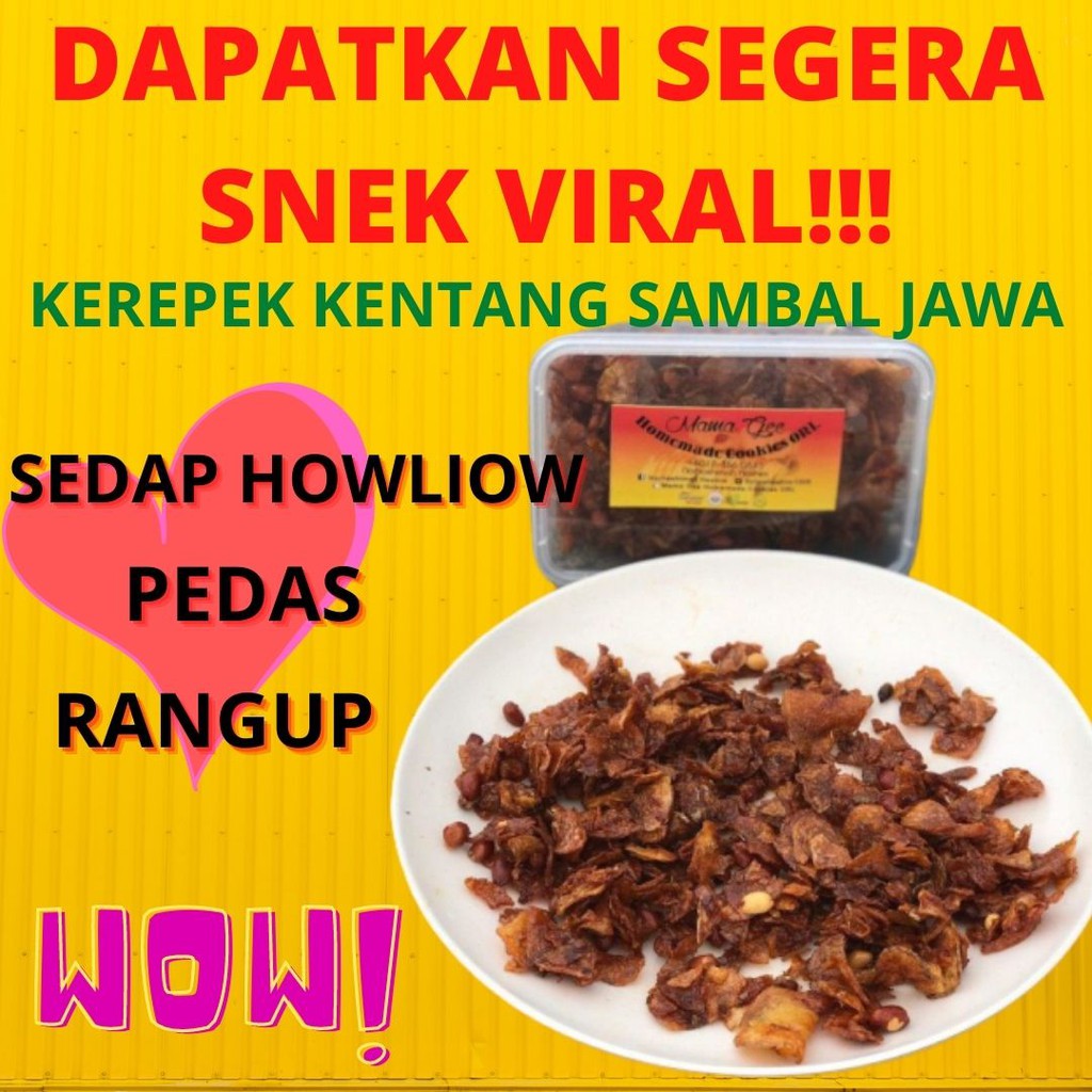[SNEK TRADISIONAL]Kerepek Sambal Kentang-snek pedas-potato crispy spicy ...
