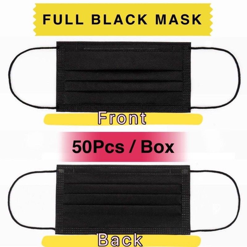 PALESTINE FLAG BLACK COLOUR FACE MASK 3PLAY DISPOSABLE, FULL COLOUR ...