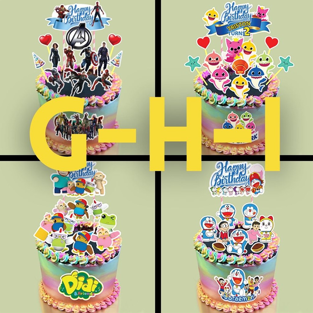 Cake Topper Cupcake Topper Kek Topper for Girl Boy Pony Disney Princess ...