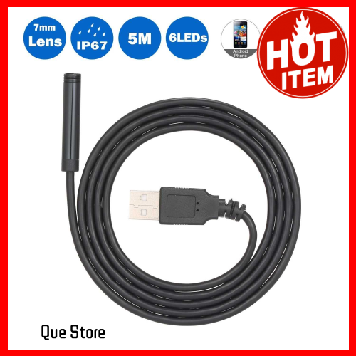 7MM Endoscope Camera 6 LED Lens Mini Camcorders IP67 Waterproof ...