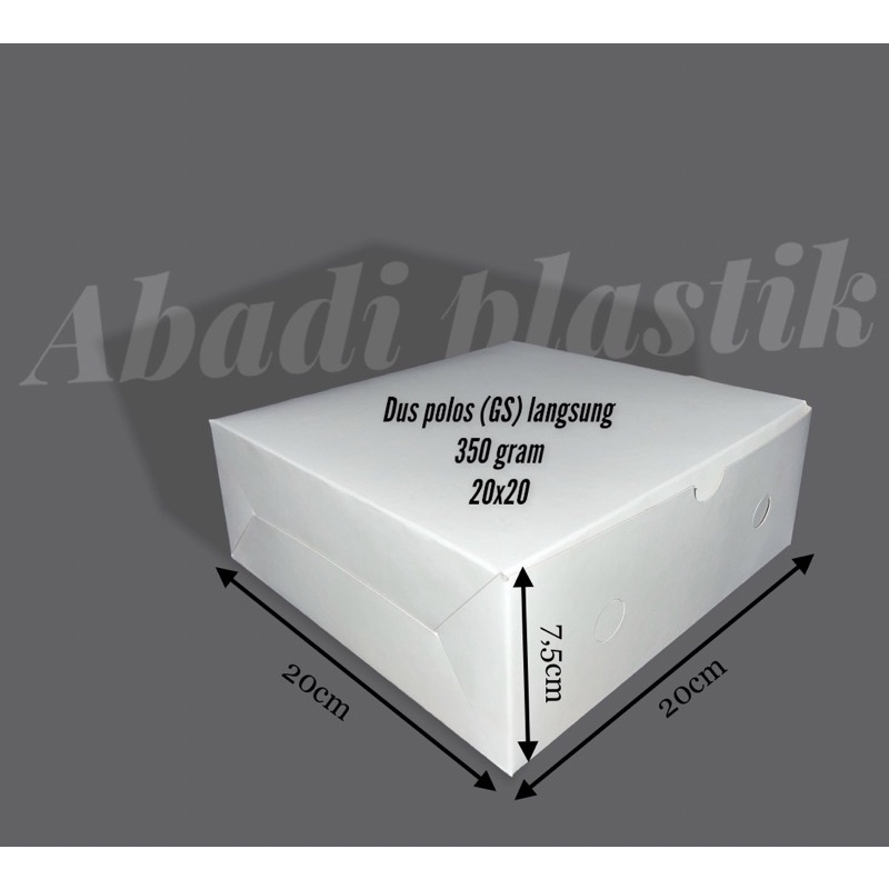 THICK PLAIN RICE DUS 20x20/POLOS DIRECTLY RICE BOX -THICK 350Gram-MIN ...