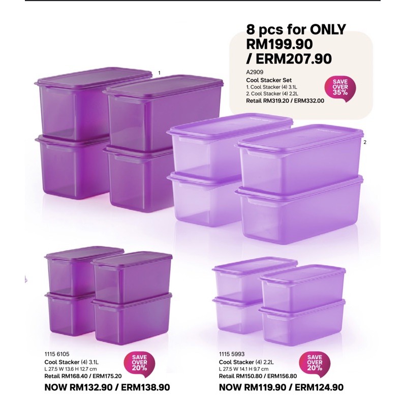 {Ready Stock} Tupperware Cool Stacker Set | Shopee Malaysia