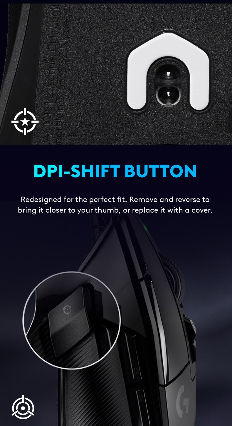 Logitech G502 X Wired Gaming Mouse Lightforce Hybrid Optical-Mechanical ...