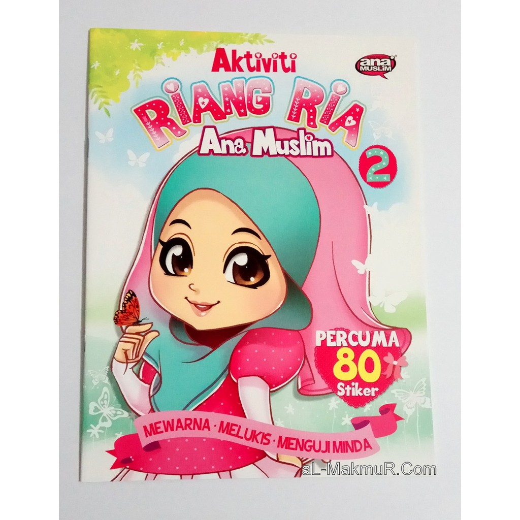 Buku Aktiviti Kanak Kanak : Riang Ria Ana Muslim 2 Mewarna Melukis ...
