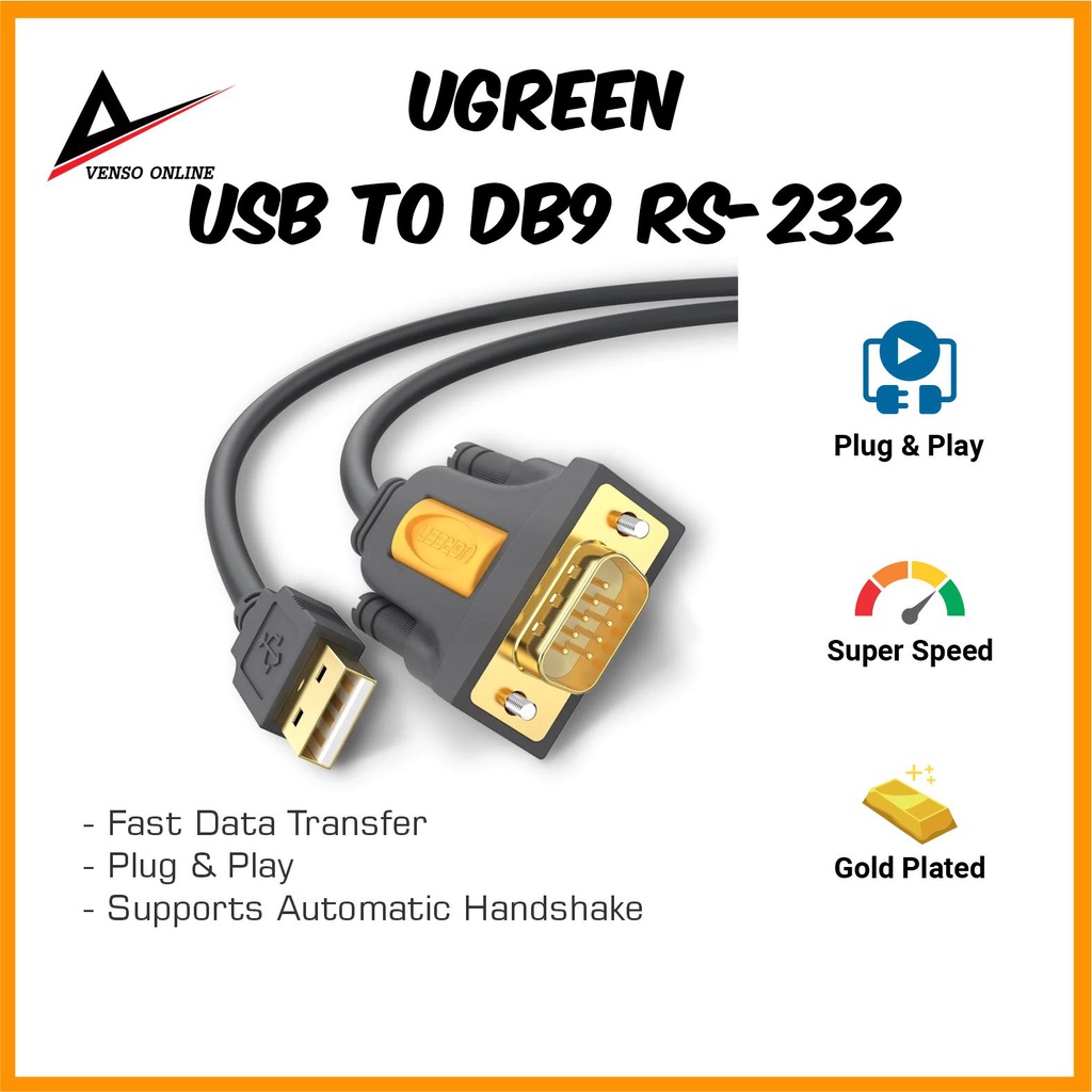 UGREEN USB 2.0 to RS232 DB9 Serial Cable | Shopee Malaysia