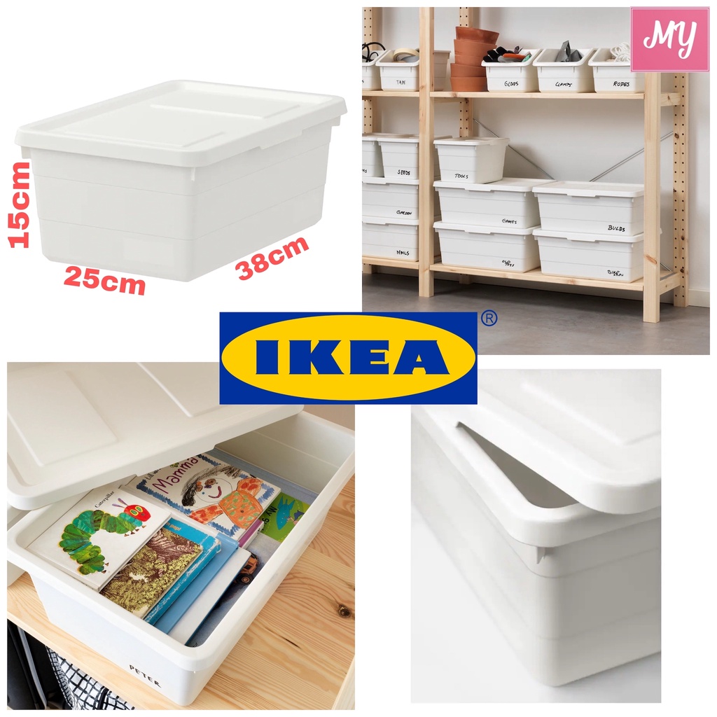 IKEA SOCKERBIT Box With Lid 🔥Ready Stock🔥 | Shopee Malaysia