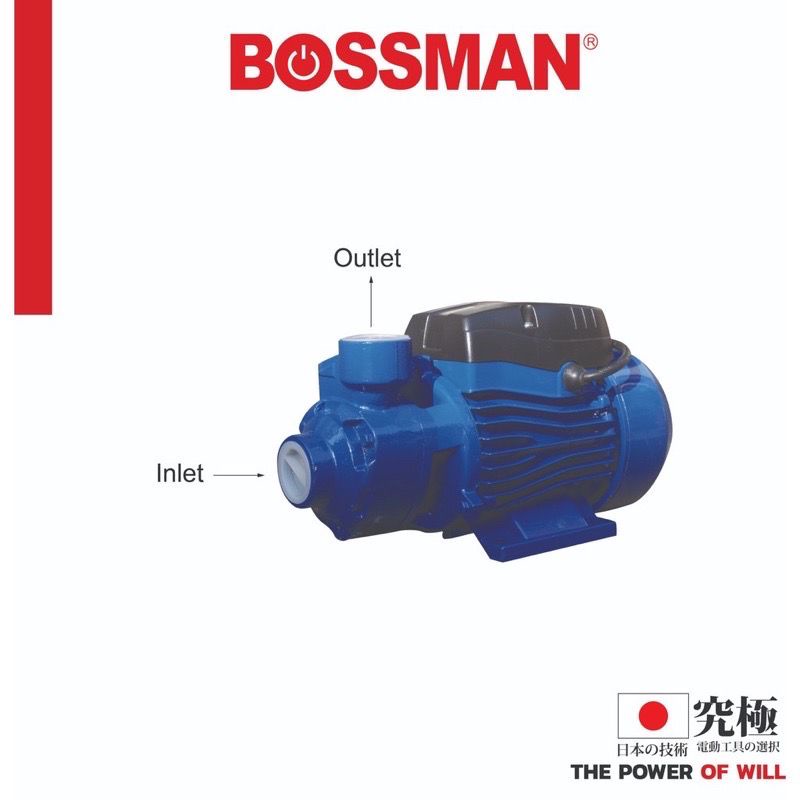 WATER PRESSURE BOOSTER PUMP BOSSMAN BQB-60" x 0.5HP Peripheral Water ...