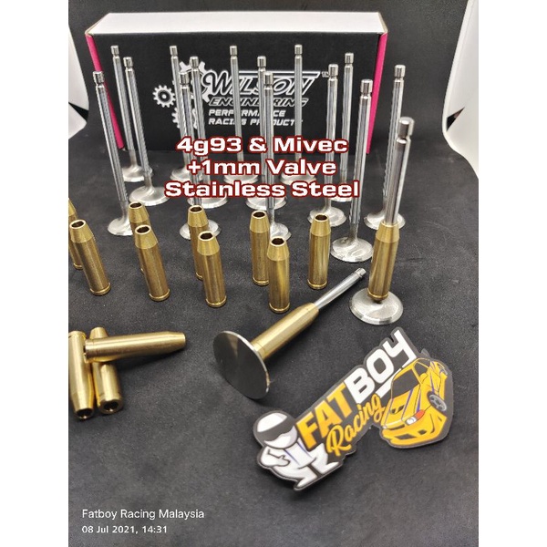 4G93 & Mivec Oversize Valve 1mm Wilson Engineering | Shopee Malaysia