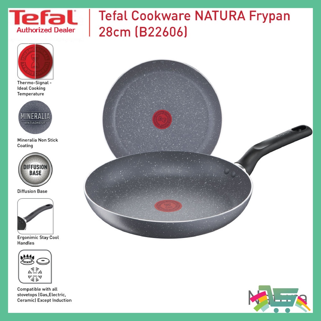 Tefal Cookware Natura Frypan 28cm (B22606) | Shopee Malaysia