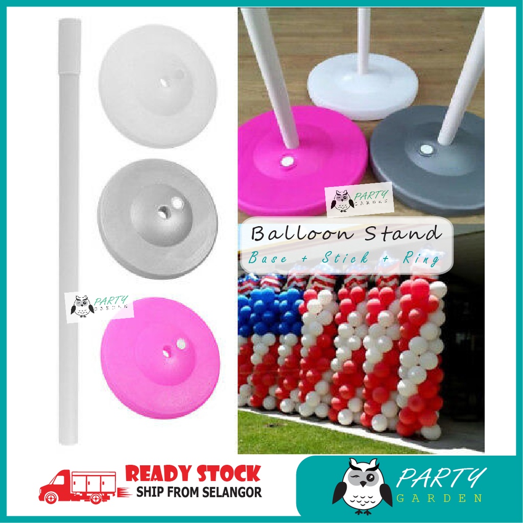 Balloon Base Stand + Transparent Stick + Ring Buckle / Balloon Column ...