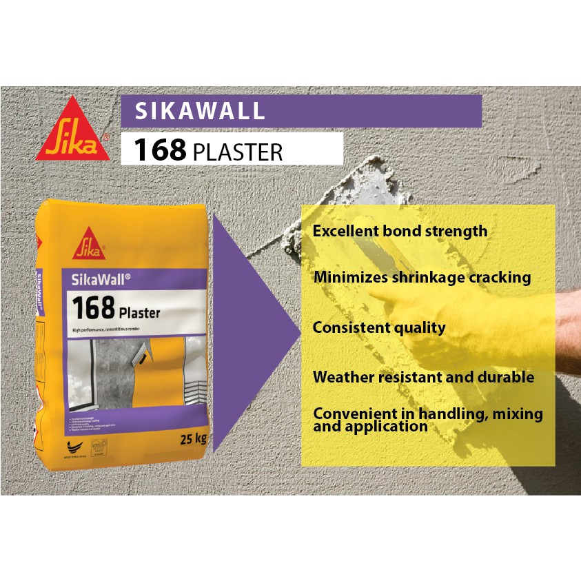 SikaWall®-168 Plaster High performance Cementitious Fine Render ...