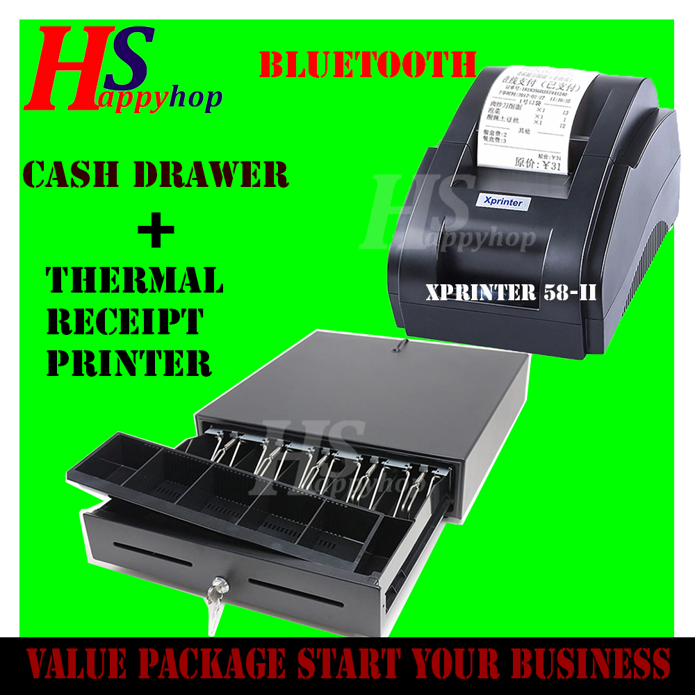 Geomaster Cash Drawer and Receipt Printer RP58 Bluetooth Connection ...