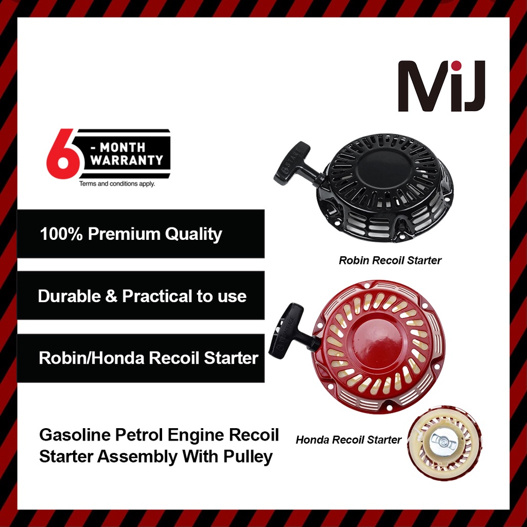 Robin / Honda Gasoline Petrol Engine Recoil Starter Assembly With ...