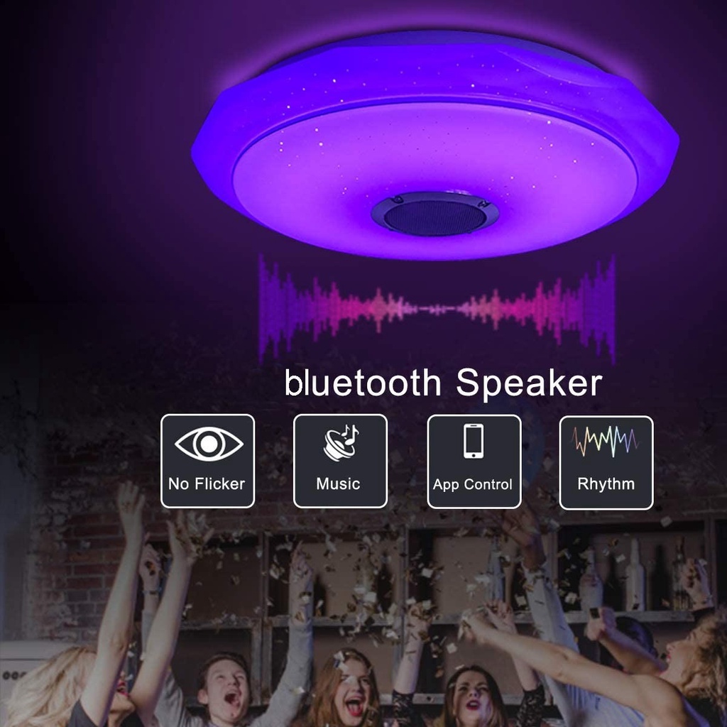 WiFi Modern RGB LED Ceiling Lights Home Lighting APP bluetooth Music ...