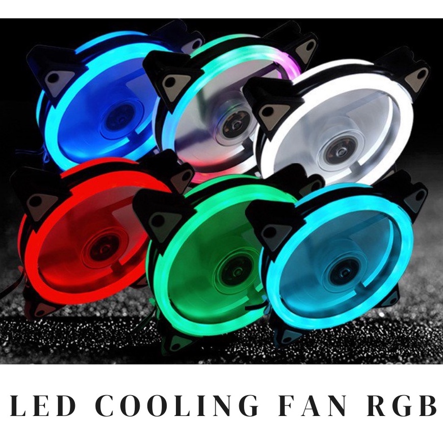 LED Cooling Fan 120mm computer PC cooling fan RGB light ultra-quiet ...
