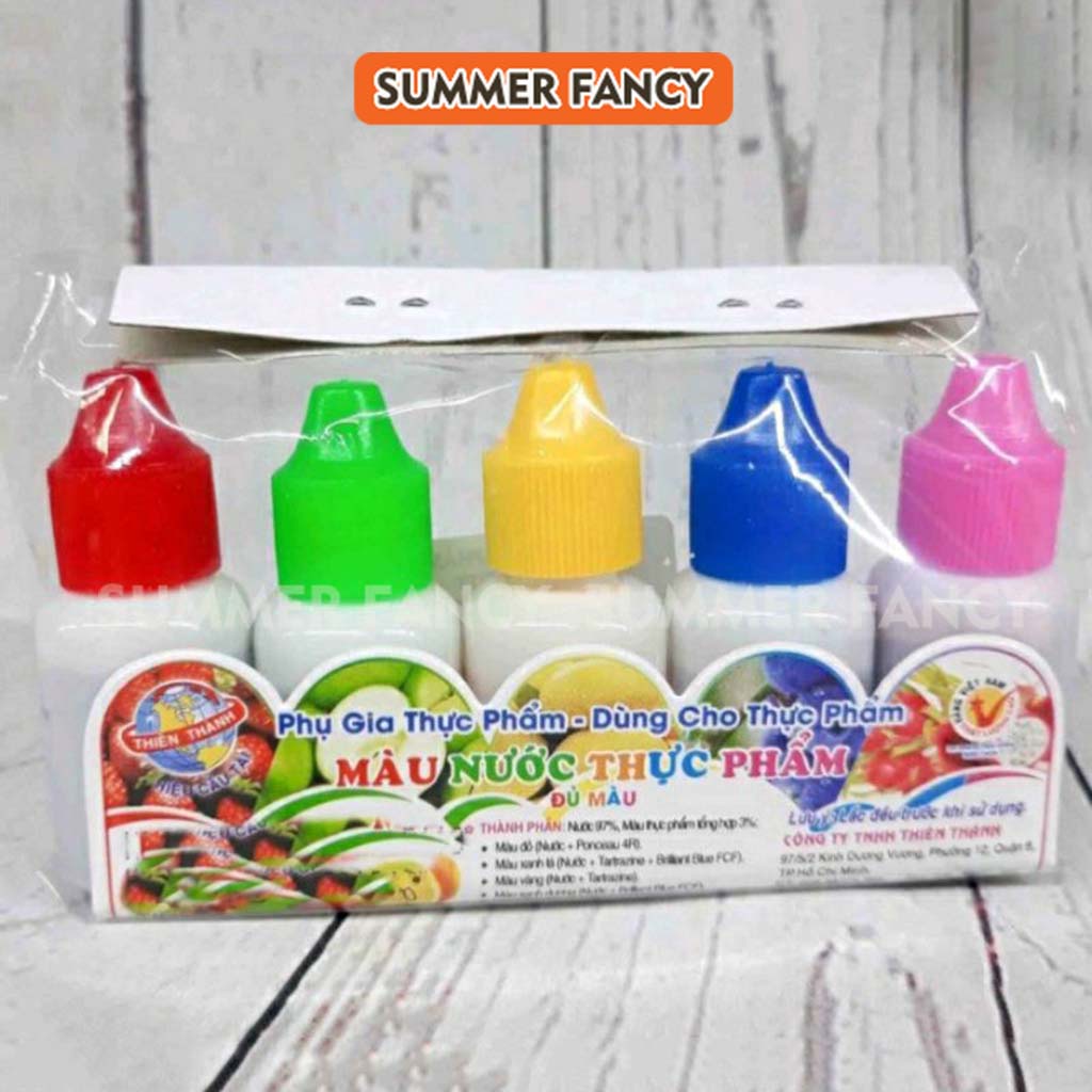 Set Of 5 Food Water Colors With Ingredients for baking Cream Cake, Food ...