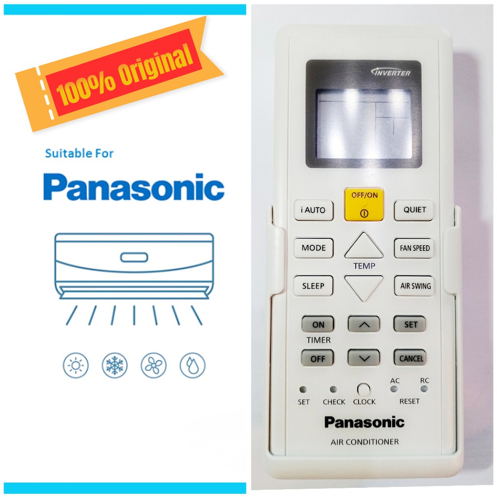 100% Original Panasonic Inverter Air Con Conditional Remote Control ...