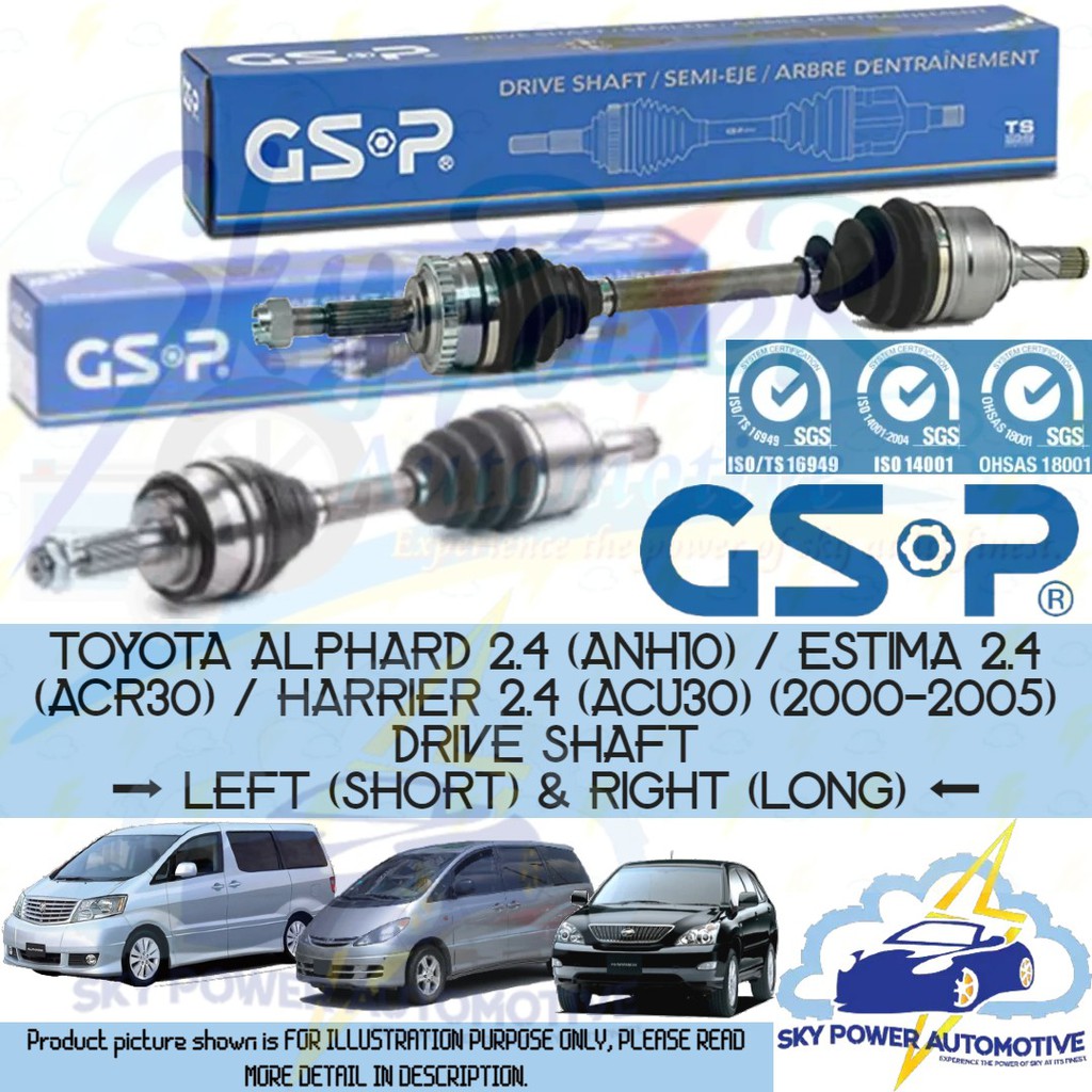 TOYOTA ALPHARD 2.4 ANH10 / ESTIMA 2.4 ACR30 / HARRIER 2.4 ACU30 (2000 ...