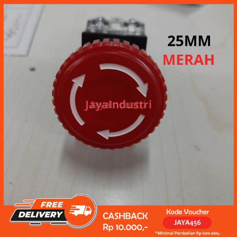 MERAH Emergency Stop 25mm Red/CRE-25R1R/G/Y Hanyoung Emergency Push ...