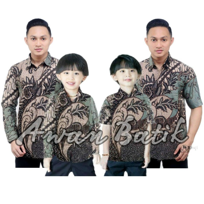 BB Batik lelaki HIJAU Latest Couple sweet || Couple Batik Father And ...