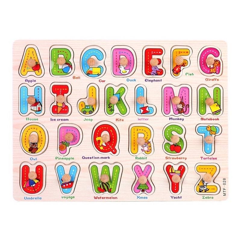 WOODEN EDUCATIONAL KIDS LEARNING/ ABC 123 LEARNING/ ANIMALS PUZZLE ...