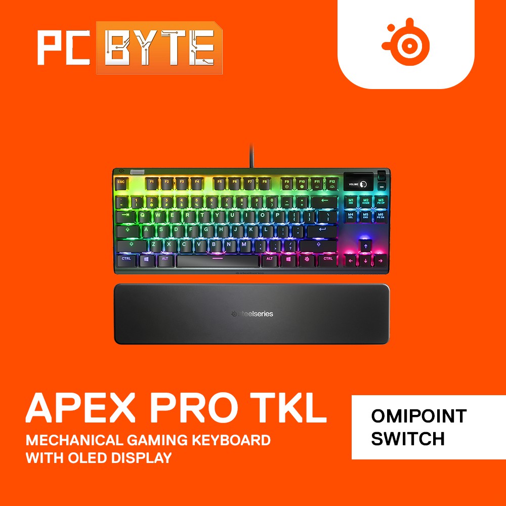 SteelSeries APEX Pro TKL OLED Mechanical Keyboard With OmniPoint Switch ...