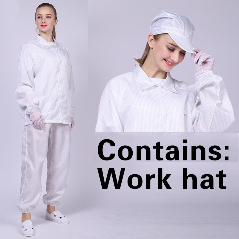 PPE Coverall Washable Clean Room Suit Split Overalls 2 in 1 Antistatic ...