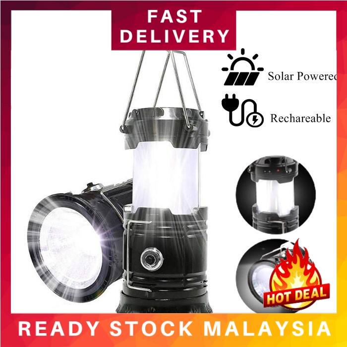 💥 READY STOCK 💥Super Bright Rechargeable Solar Camping Light Lantern ...