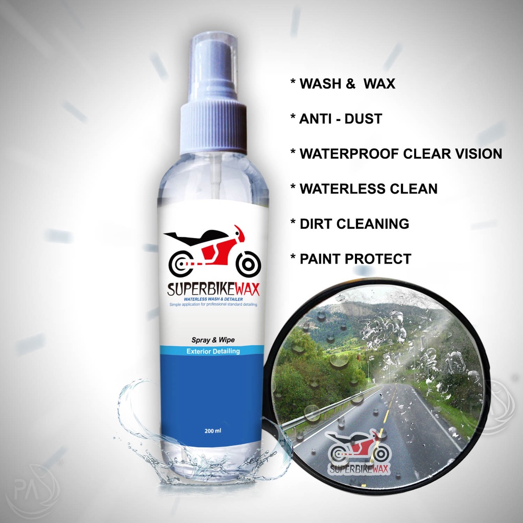 SuperbikeWax Motorcycle Waterless Wash / Detailer Coating 200ml motor ...