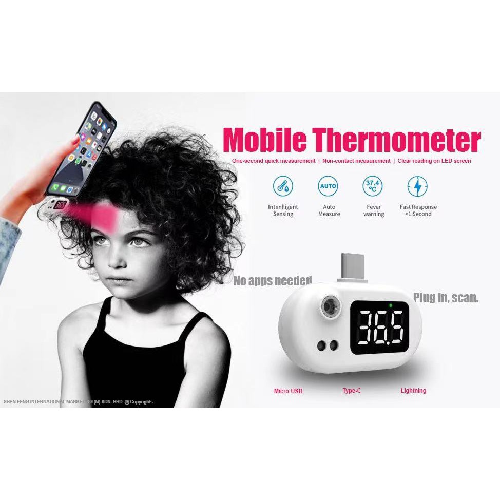 Smart Mobile Phone Thermometer | Shopee Malaysia