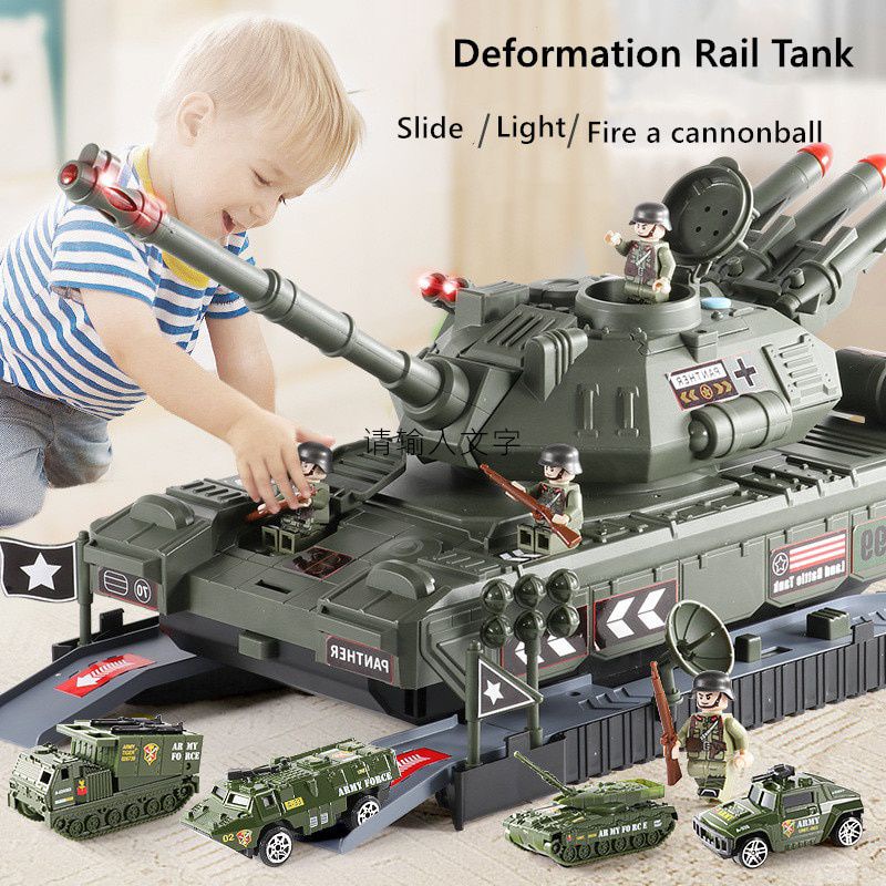 Military Vehicles Sets, Battle Tank Toy with Realistic Light and Sound ...