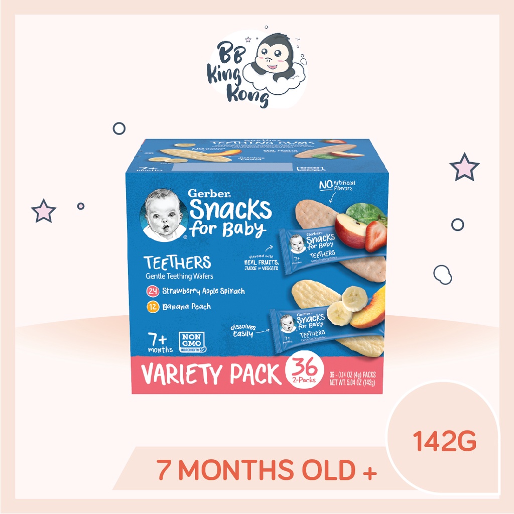 BB King Kong Gerber Pek Pelbagai Wafer untuk Bayi Tumbuh Gigi/Teethers ...