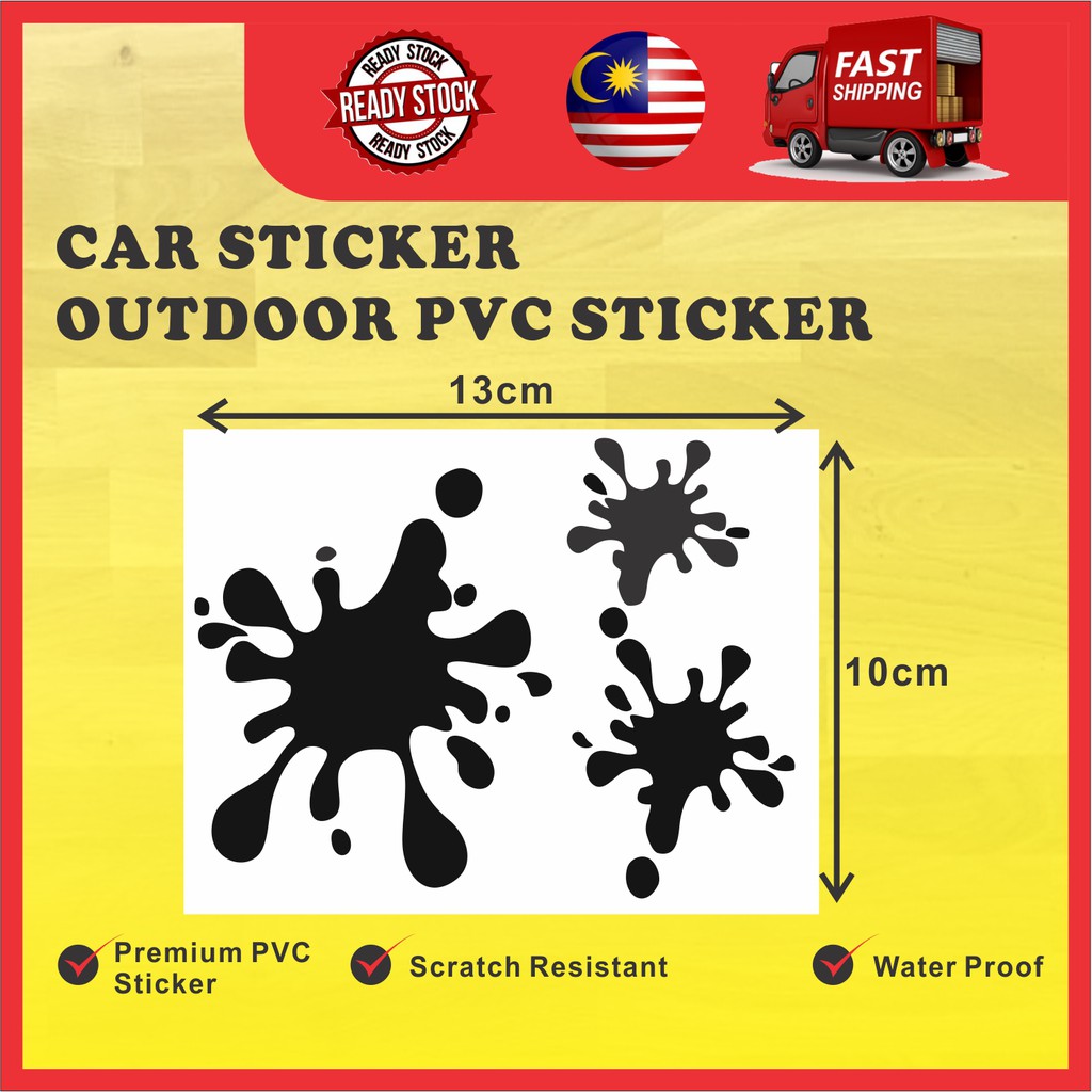 Ready Stock / Splash Design Car Sticker KERETA | Shopee Malaysia