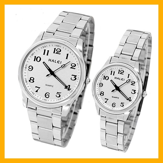 Jam Tangan Halei Original 100% Lelaki Perempuan AH456 stainless steel ...