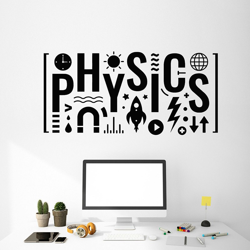 Physics Wall Decal Physics School Lettering Science Education Wall ...