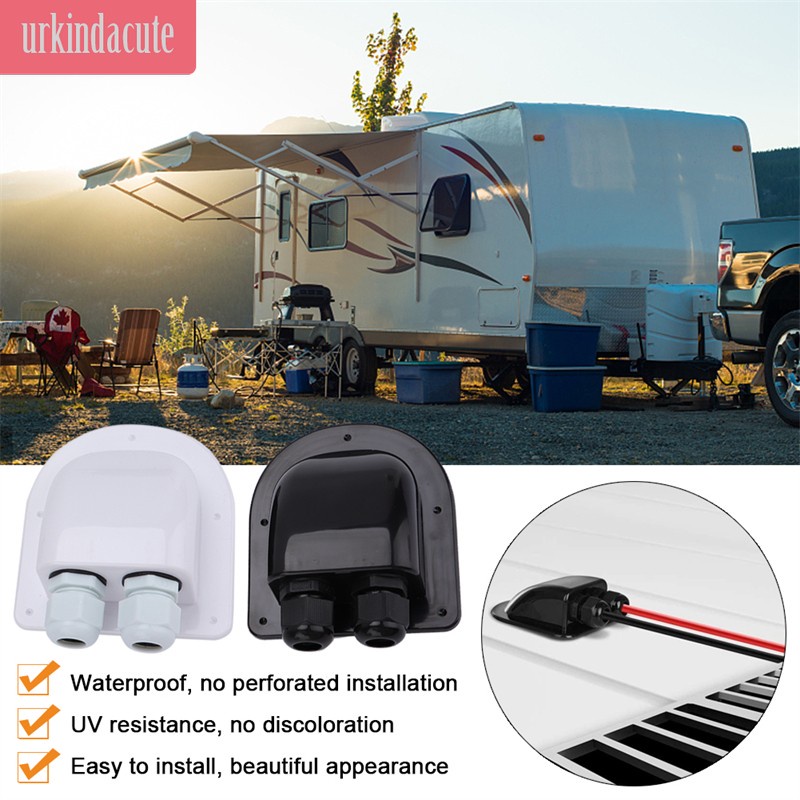 UC 2Pcs Dual Cable Entry Housing Mount Gland Connector for RV Boats ...