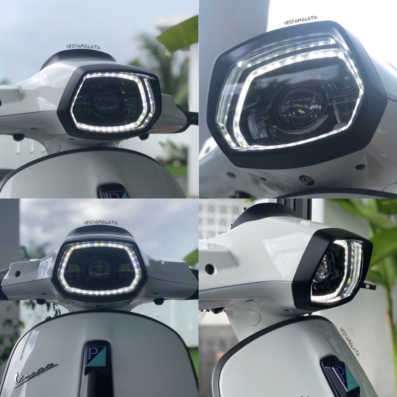 🔥 Vespa Sprint 🔥 Headlamp Headlight WITH or WITHOUT LED HALO Ring / HID ...