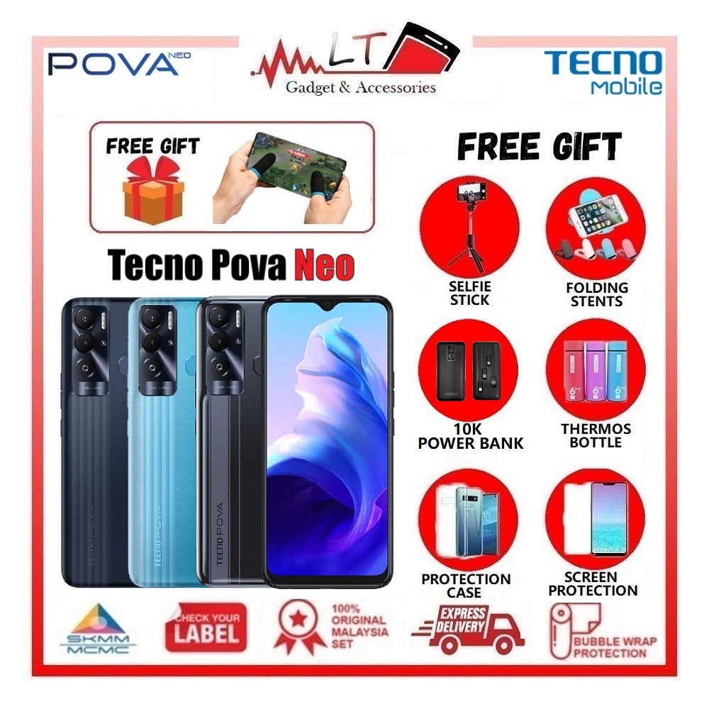 TECNO POVA NEO (4GB RAM + 64GB ROM) 6.8" HD+ | Camera 8MP (F) / 13MP (R ...
