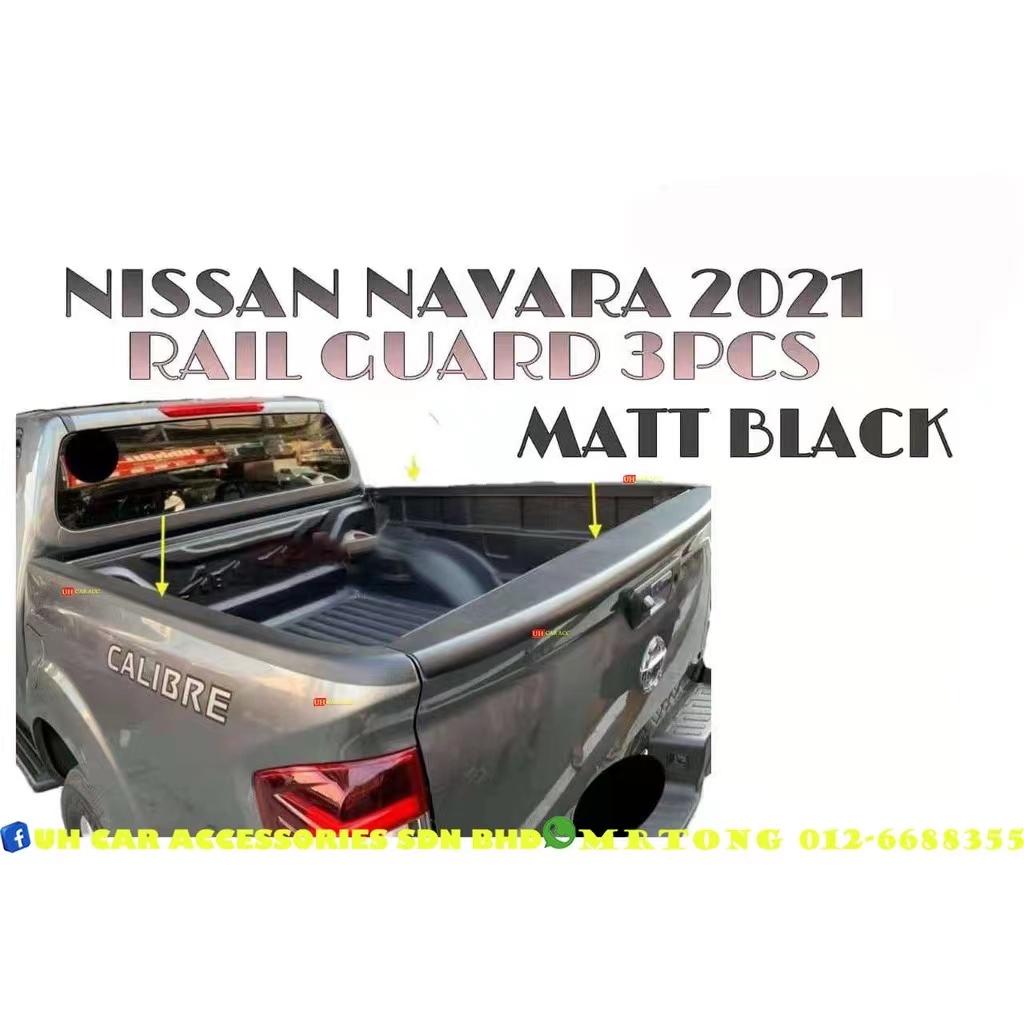 NISSAN NAVARA 2021 2022 PRO4X BEDRAIL BED RAIL REAR TAILGATE RAIL GUARD ...